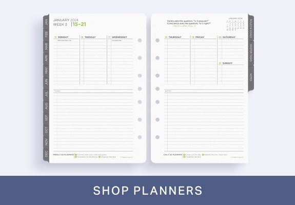 Lead your life with the Franklin Planner planning system