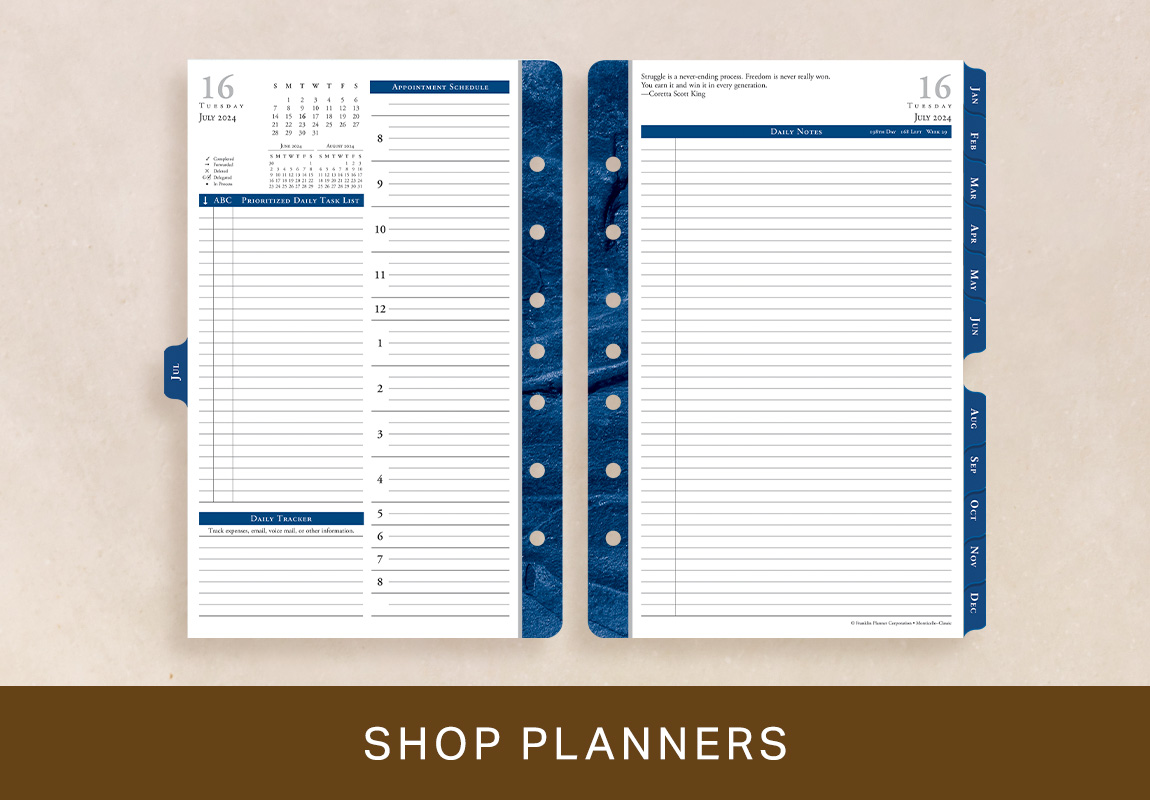 Lead your life with the Franklin Planner planning system
