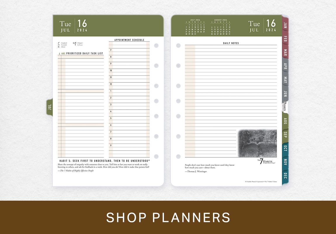 Lead your life with the Franklin Planner planning system